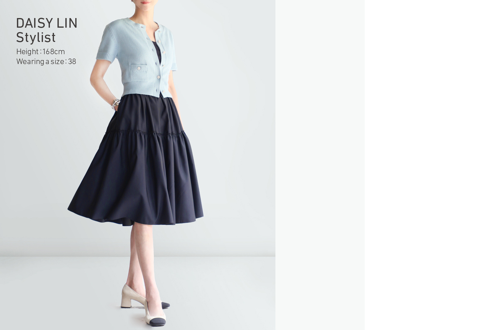 DAISY LIN | Official website and Online Boutique / Skirt "Spray Rose" (Midnight Blue)